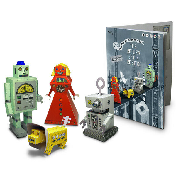 Happy Paper Toy Book 'Return of the Robots', 6,95