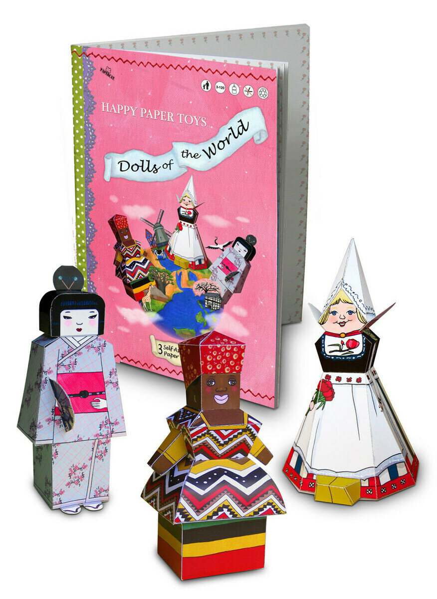Happy Paper Toy Book 'Dolls of the World', 6,95