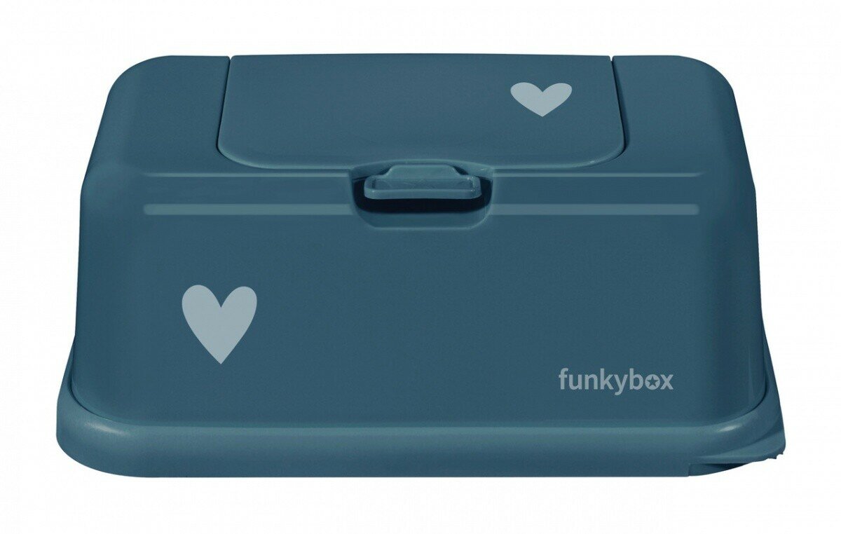 Funkybox Feuchttücherbox Petrol mit Herz, 15,95